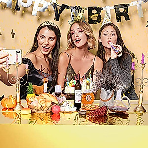 Youyole 6 Pack Iridescence Plastic Tablecloths Gold Foil Shiny Disposable Laser Rectangle Table Cloths for Party Wedding Christmas Birthday Holiday Party Decorations 54" x 108" (Gold)