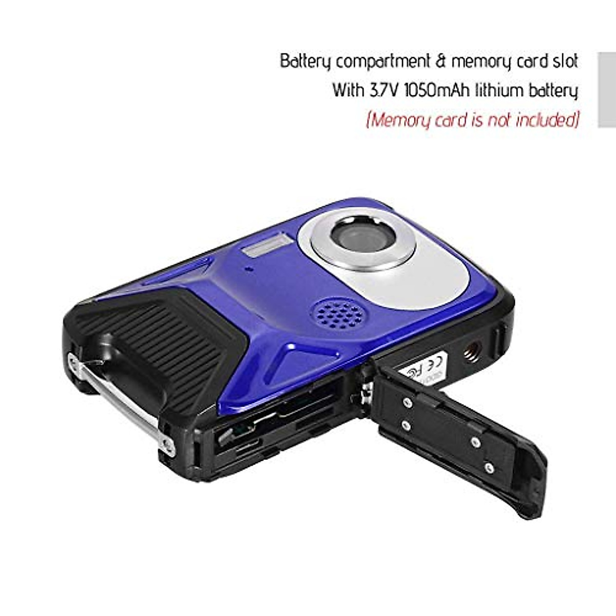 LKYBOA Orange Children's Camera -Kids Digital Camera with [32GB Memory Card]& Lanyard, Rechargeable Digital Front and Rear Selfie Camera (Color : Blue)