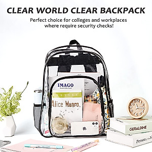 Stadium Approved Clear Mini Backpack Heavy Duty Transparent Backpack for Concert, Security Travel &Stadium