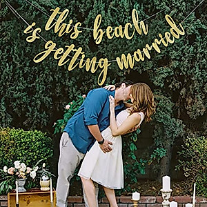 Bachelorette Banner - This beach is getting married banner, Beach Bachelorette banner，beach bachelorette banner, tropical bach, final flamingle, Beach bach