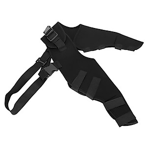 GOTOTOP Hind Legs Protector, Elbow Brace Dog Knee Brace Joint Brace Adjustable pet Knee Pads for Dog hind Leg Recovery(L-HJ25 Double Leggings Back Black)