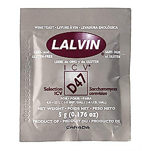 Lalvin ICV-D47 Wine Yeast, 5g - 10-Pack