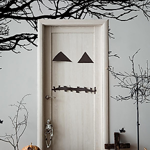 Eersida Large Tree Wall Decal, 6 Sheets Peel and Stick Mural Wallpaper, Tree Style, Black, PVC, Waterproof, Indoor Use, for Home Bedroom Living Room Decor