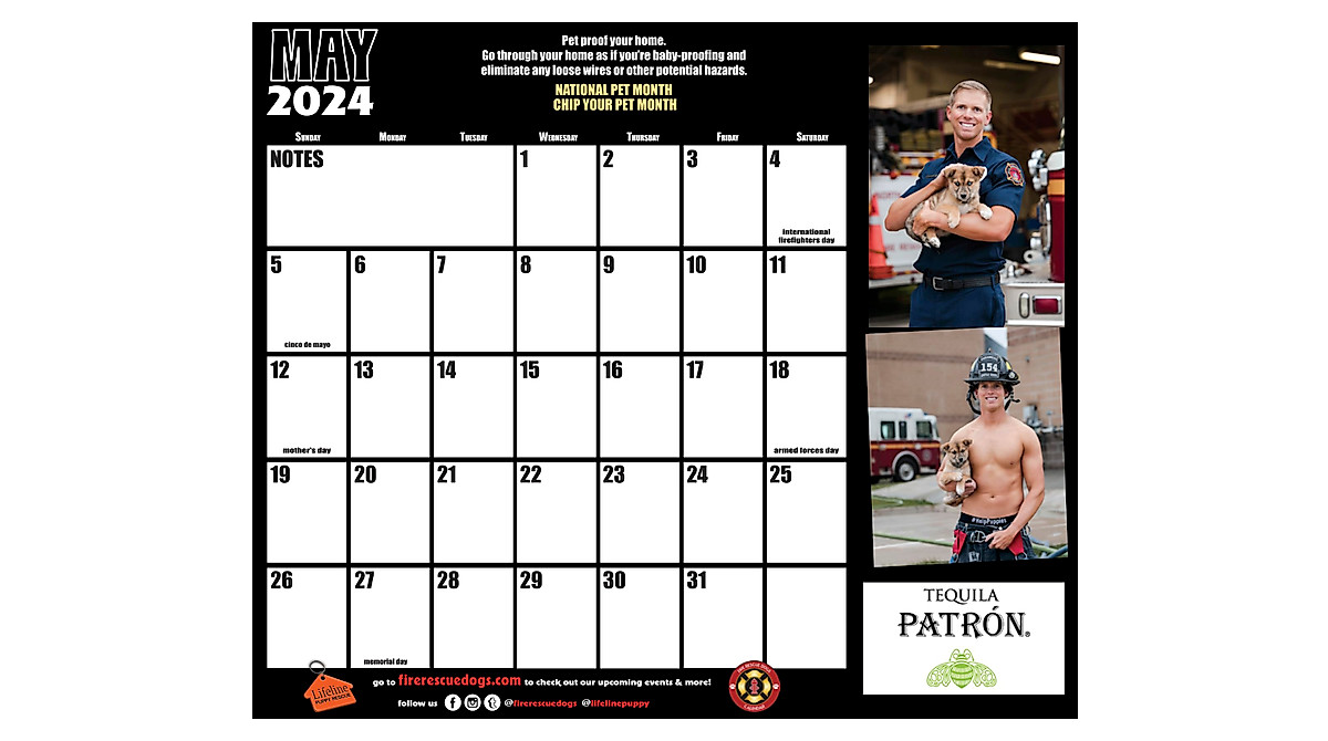 2024 Fire Rescue Dogs Calendar - Save Puppies!