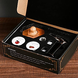 Cocktail Smoker Kit | With Torch and 4 Wood Chips (Apple, Oak, Cheery, Beech)-Old Fashioned Smoker Kit and All in One Whiskey Smoker Kit for Your Home Bar. Bourbon Smoker Kit Gift for Loved Ones