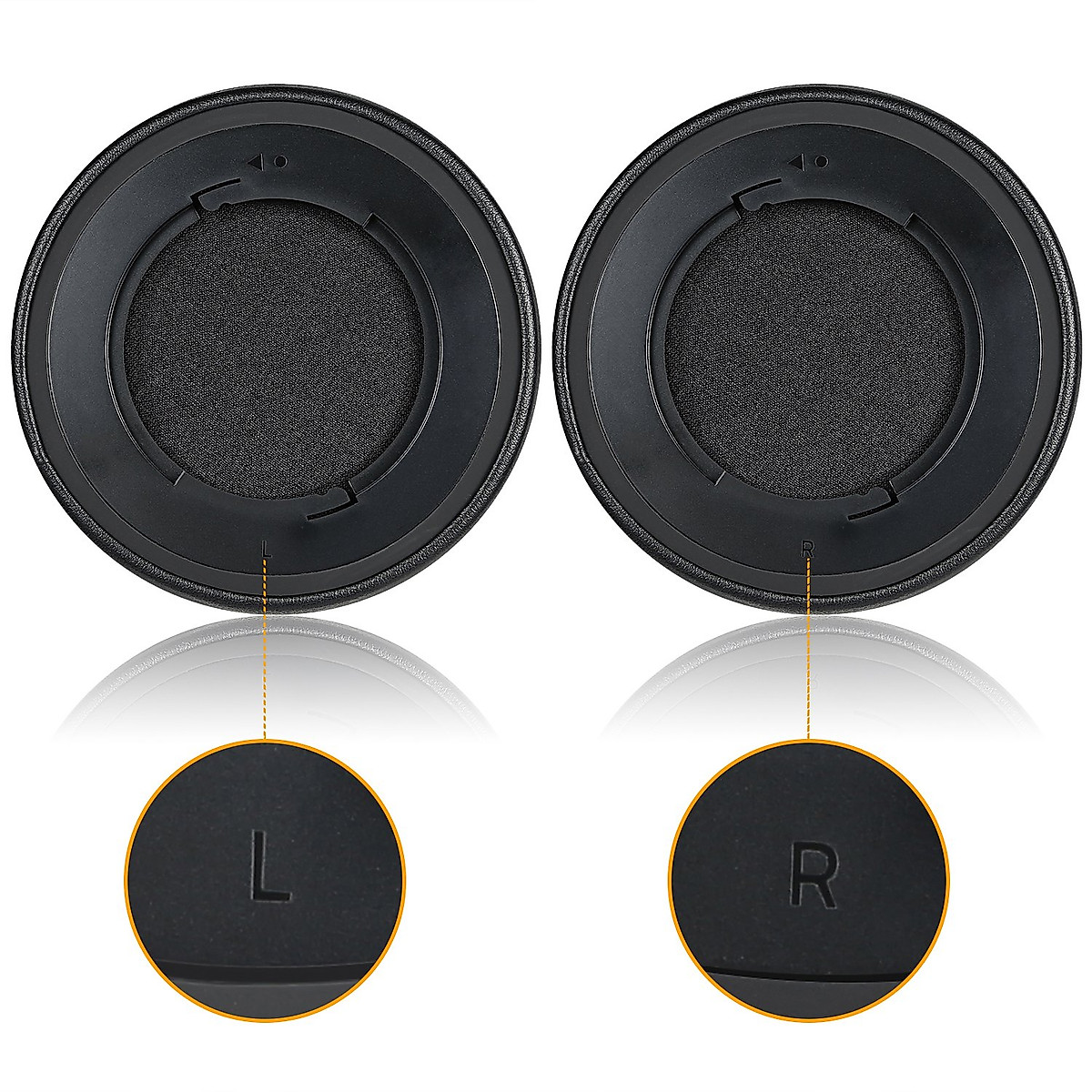 Kraken V2 Earpads, JARMOR Replacement Memory Foam Ear Cushion Kit Pad Cover for Razer Kraken V2 Headphone ONLY – Round (Black)