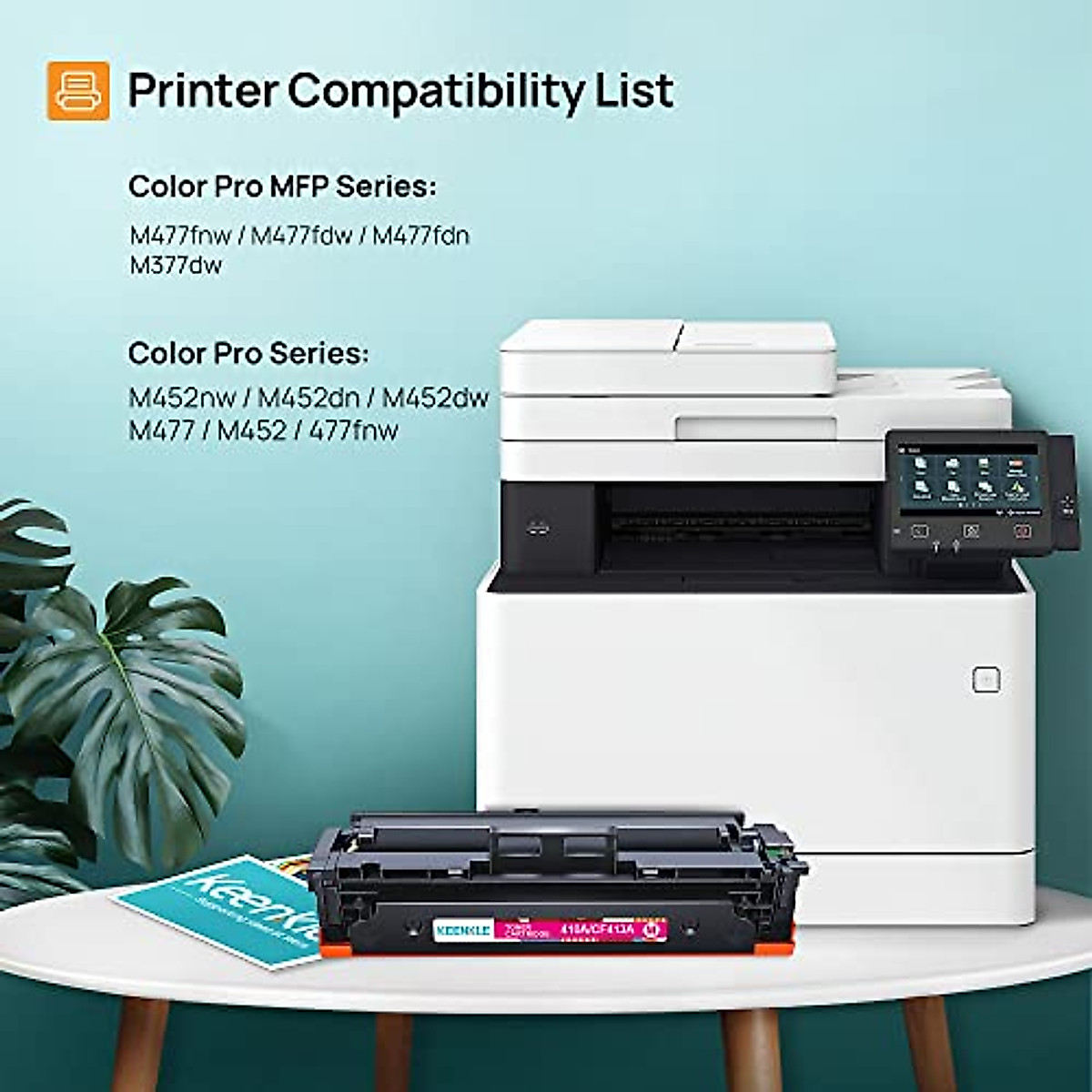 410A Toner Cartridge - M477fnw Toner Compatible Replacement for HP 410A Toner CF410A 410X to use with HP Color Laserjet Pro MFP M477fnw M477fdw M452dn Printer(5 Pack, Black Cyan Yellow Magenta)