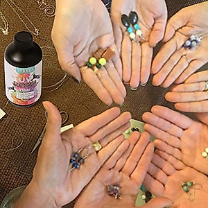 UV Resin Kit Clear Crystal for Jewelry Making 200g, Hard Type UV Epoxy Resin Glues Craft Kit for Molds with Starter Tool Kit by Puduo