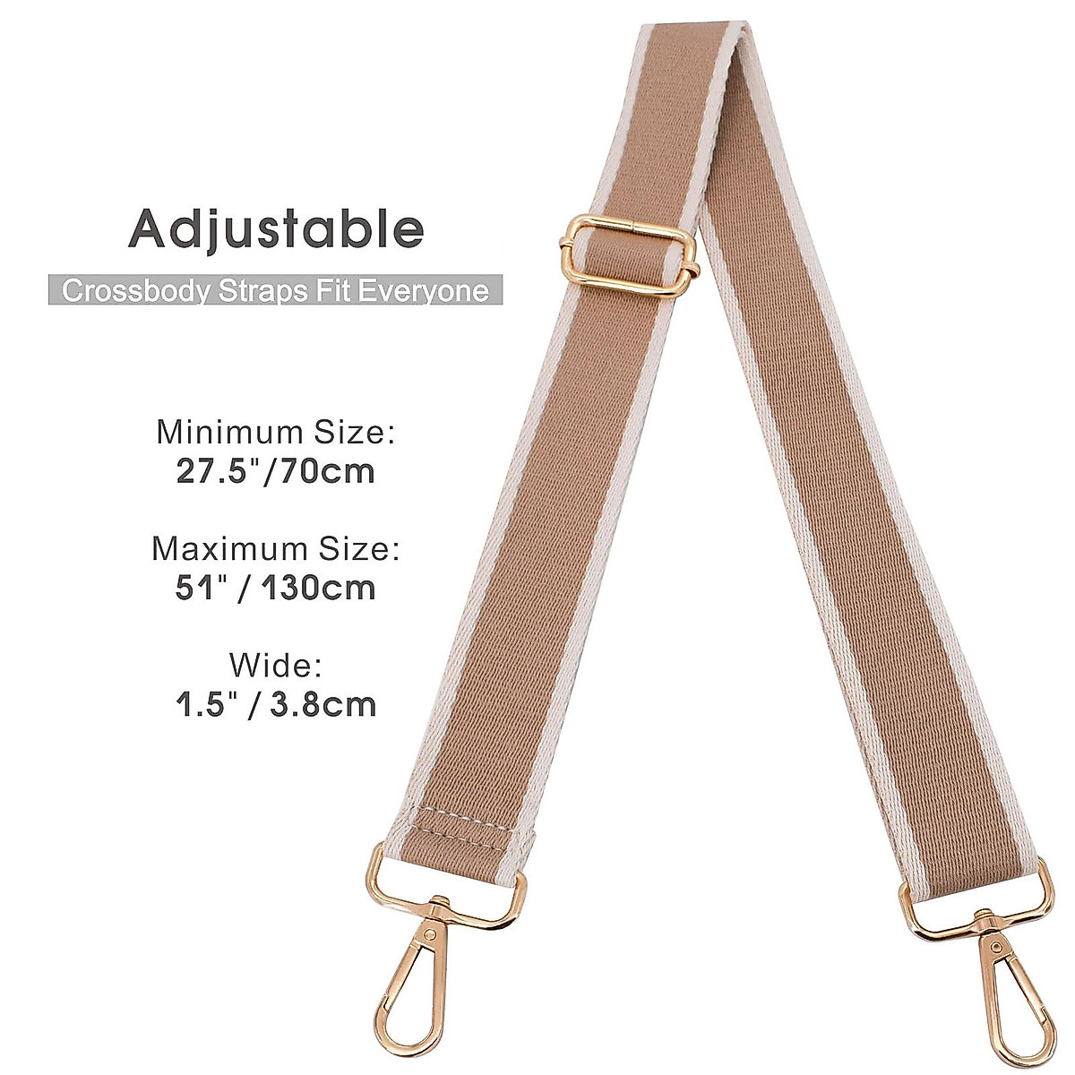 ROYGBCP Adjustable Purse Strap Bag Shoulder Strap Replacement Crossbody Canvas Bag Handbag Purses for Unisex thick crossbody strap replacement