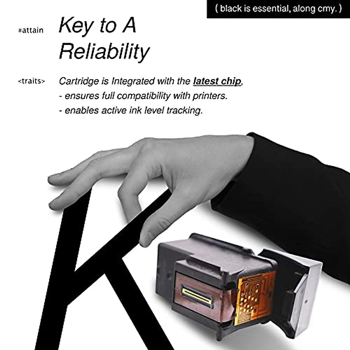 CKMY Remanufactured 61XL Replacement for HP 61 Ink Cartridge Combo Pack Fit for Envy 4500 5530 4502 4501 Officejet 4630 Deskjet 3050 2540 3510 1000 1510 2512 1512 Printer (1 Black, 1 Color)