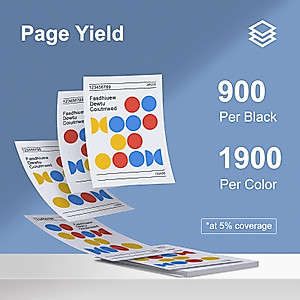 TEINO 802 Ink Cartridges Replacement for Epson 802 802XL Ink Cartridges Combo Pack for Epson Workforce Pro WF-4740 WF-4730 WF-4720 WF-4734 EC-4020 EC-4030 (4-Pack) 802XL T802XL Ink Cartridges