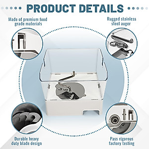 VORGENS W10347093 Ice Bucket, WPW10347093 Removable Ice Bin Compatible with Whirlpool, Maytag, KitchenAid, Jenn-Air Refrigerator Parts WRF736SDAM14 WRF767SDAM01#Replace W10347100, AP6020018, 2311097