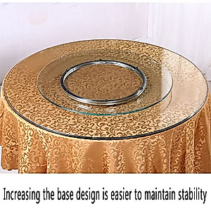 WEBUP Round Glass Tabletop Lazy Susan Rotating Serving Tray Heavy Duty Turntable For Dining Table, 26in/30in/34in/38in Large Swivel Plate, Transparent (Size : 78cm/30inch)