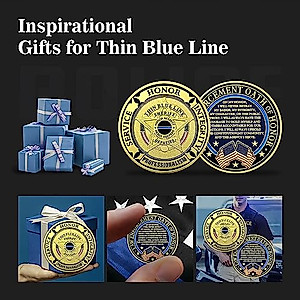 Thin Blue Line Sheriff Challenge Coin Law Enforcement Prayer Police Officer Gift