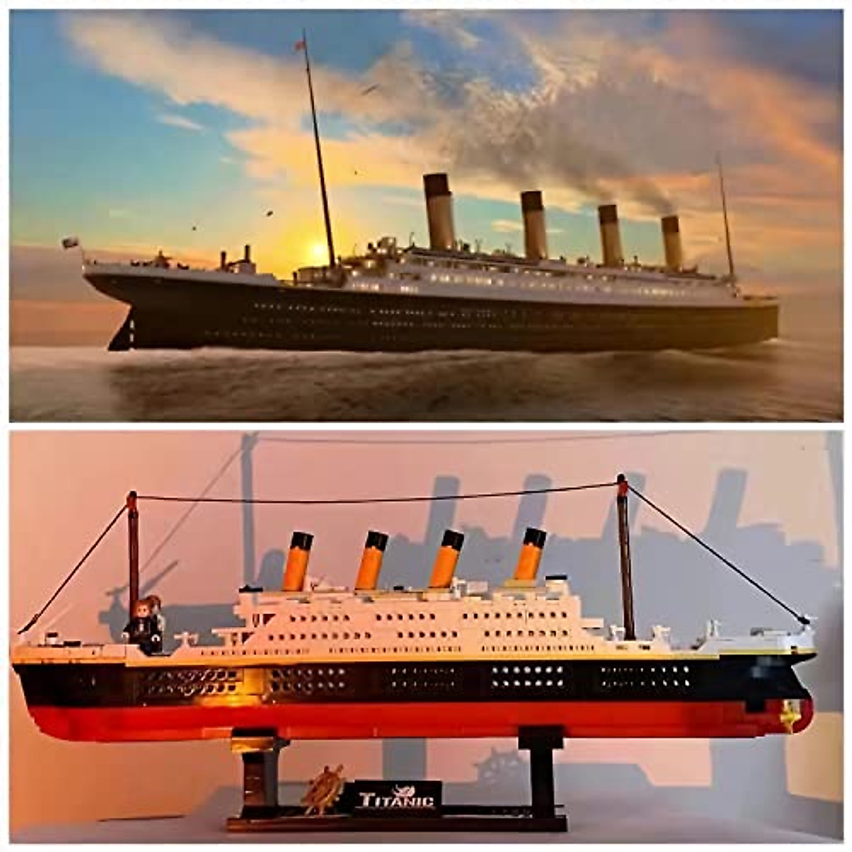 BIDIUTOY Titanic Model Building Blocks Set, Ideal Collection Decoration Educational Toys Architecture Model Ship Building Kit, Gift for Adults& Kids (1288pcs)