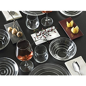 Barski Glass Bowl - For Dessert - Salad - Pasta - Fruit - Nuts - Chocolate - Set of 4 Bowls - Designed - 6.25" Diameter - Made in Europe
