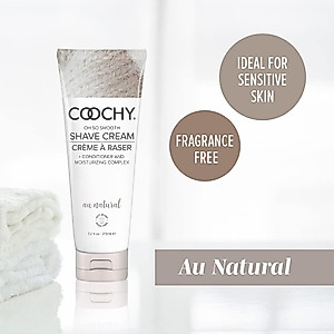 Coochy Intimate Shaving Cream | Shave Conditioner & Moisturizer for Face & Body | Ideal for Sensitive Skin Care, Anti-Bump | Au Natural, 7.2 oz