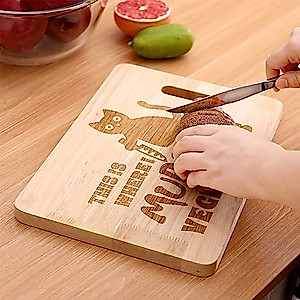 Zingoetrie Funny Black Cat Cutting Board This Is Where I Murder Vegetable Wooden Food Serving Tray Dethawing Engraved Vegan Knife Kitchen Wedding Gift Kitten Lover Dietitian Women Halloween Home Decor