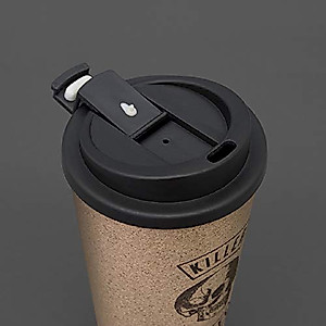 Iron And Glory Reusable Cork Leak Proof Lid and Double Walled Insulation-to Go Coffee and Tea Cup for Travel and Work, 425ml, Stainless Steel, 15 Ounces
