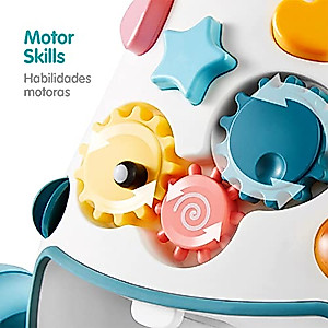 KÜB Interactive Baby Push Walker | Aquamarine | Locking Wheels | Safe & Stable Design | Activity Walker | Baby Walker Toy | Toddler Push Toy | Learning Walker Toy | Infant Toys