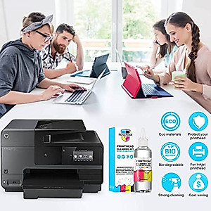 Poschink Printhead Cleaning Kit,Printhead Cleaner Solution for HP OfficeJet Pro 8610 8600 8620 6830 6700 8630 / Epson Ecotank ET-2720 ET-2760 WF-3640 / Canon MX922 MX920 etc. Inkjet Printers - 100ml