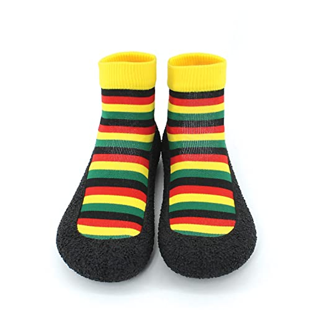 Womens Mens Barefoot Sock Shoes Water Sports Yoga Jump Beach Walking Fitness Footwear Jamaican Rasta Afro Breathable Non-Slip Silent（Rasta-40