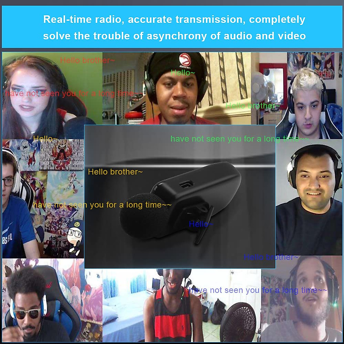 GreenByte Wireless Lavalier Microphone for USB c Android Phone iPhone iPad for Recording YouTube Facebook Live Stream Vlog Interview-Auto Sync Noise Reduction Plug & Play