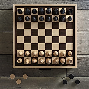 WS Game Company Chess and Checkers Maple Luxe Edition