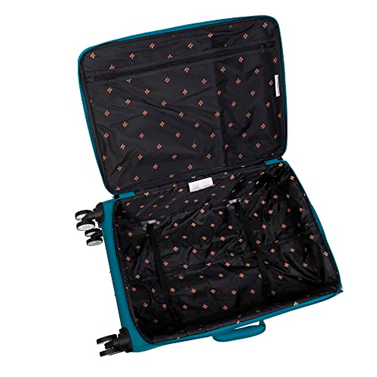 it luggage Duo-Tone 22" Softside Carry-On 8 Wheel Spinner, Peach/Sea Teal