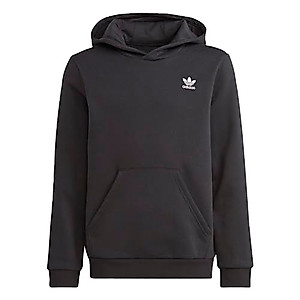 adidas Originals unisex child Adicolor Hoodie Hooded Sweatshirt, Black/White, Large US