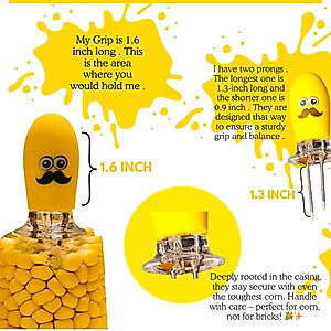 Fumiko's Unique Corn Holders for corn on the cob - 10 PCS/5 corn cob holders set, Fun Faces, interlocking corn holder set making your corn on the cob experience even more entertaining