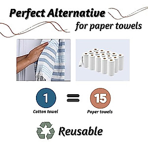 Folkulture Hand Towels for Bathroom, Set of 2 Decorative Hand Towels with Hanging Loop, 100% Cotton Turkish Hand Towels Set or Boho Hand Towels for Kitchen 16" x 30" Inches (Fiji - Aqua)