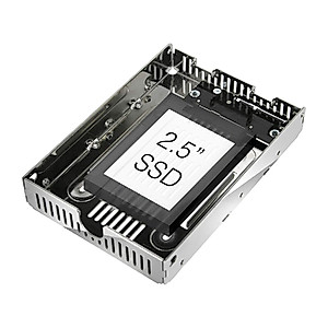 ICY DOCK Open Air 2.5” to 3.5” SAS / SATA (22pin) HDD & SSD Converter / Mounting Kit for Internal 3.5" Drive Bay | EZConvert Air Lite MB482SP-3B
