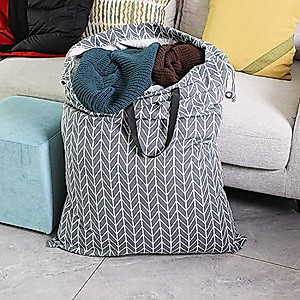 SWISSELITE Laundry Bag with Handle and Drawstring, Large Heavy Duty Laundry Bag, 28 x 40 Inches Travel Dirty Clothes Bag for Laundromat and Household