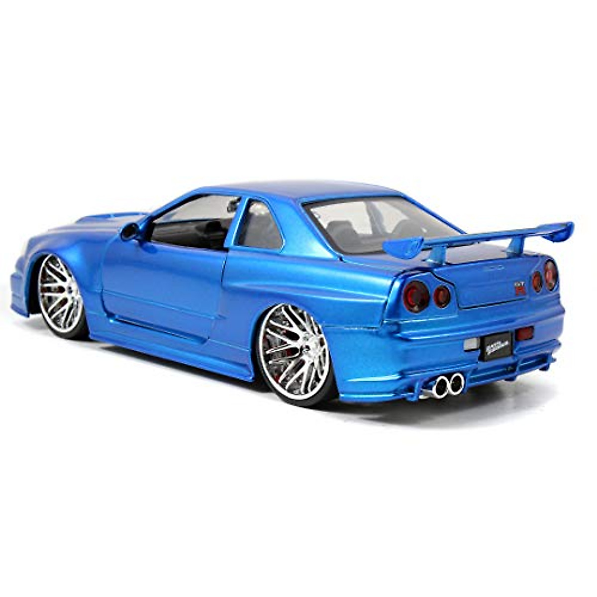Jada Toys Fast & Furious 1:24 Brian's 2002 Nissan Skyline GT-R R34 a Die-cast Car, Toys for Kids and Adults, Blue (97173)