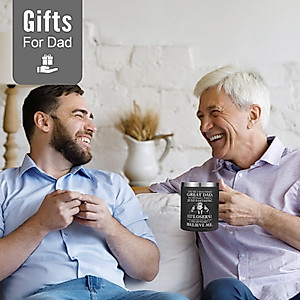NOWWISH Dad Gifts from Daughter Son - Dad Coffee Tumbler - Funny Birthday Gifts for Dad, Christmas Gifts for Dad New Dad Bonus Dad Father in Law, 14oz, Black