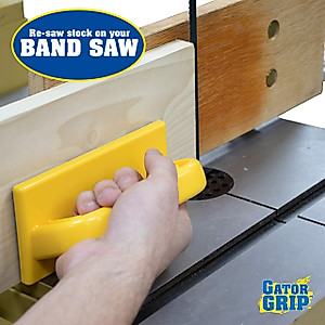 Gator Grip Safety Push Block 2 Pack with Blue Rubber Podular Pattern for Superior Gripping Power Ideal for Use On Router Tables, Jointers, Shapers and Band Saws