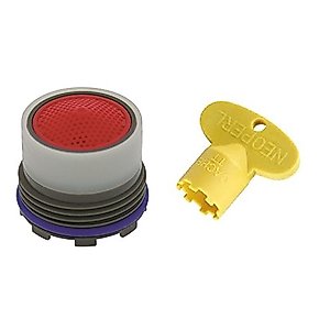 Neoperl 13 0000 5 Standard Flow Cache Perlator HC Aerator, Tom Thumb Size, 2.2 GPM, Aerated Stream, M16.5 x 1 Threads Bundle with Aerator Key (2 Items)