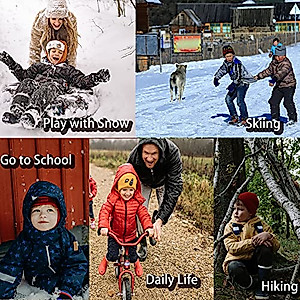 SNOW DREAMS Boys Winter Coat Puffer Jackets Fur Hooded Ski Jacket Camo Fleece Lined Army Green Size 14