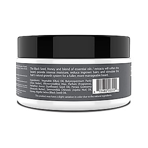 Uncle Jimmy Beard Softener, Conditioning Balm for Men | Hydrates, Smooths, Adds Shine & Tames Flyaway Hair | Made With Shea Butter, Honey 2 Fl Oz