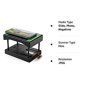 Rybozen Mobile Film and Slide Scanner, Lets You Scan and Play with Old 35mm Films & Slides Using Your Smartphone Camera, Fun Toys and Gifts with LED Backlight, Rugged Plastic Folding Scanner