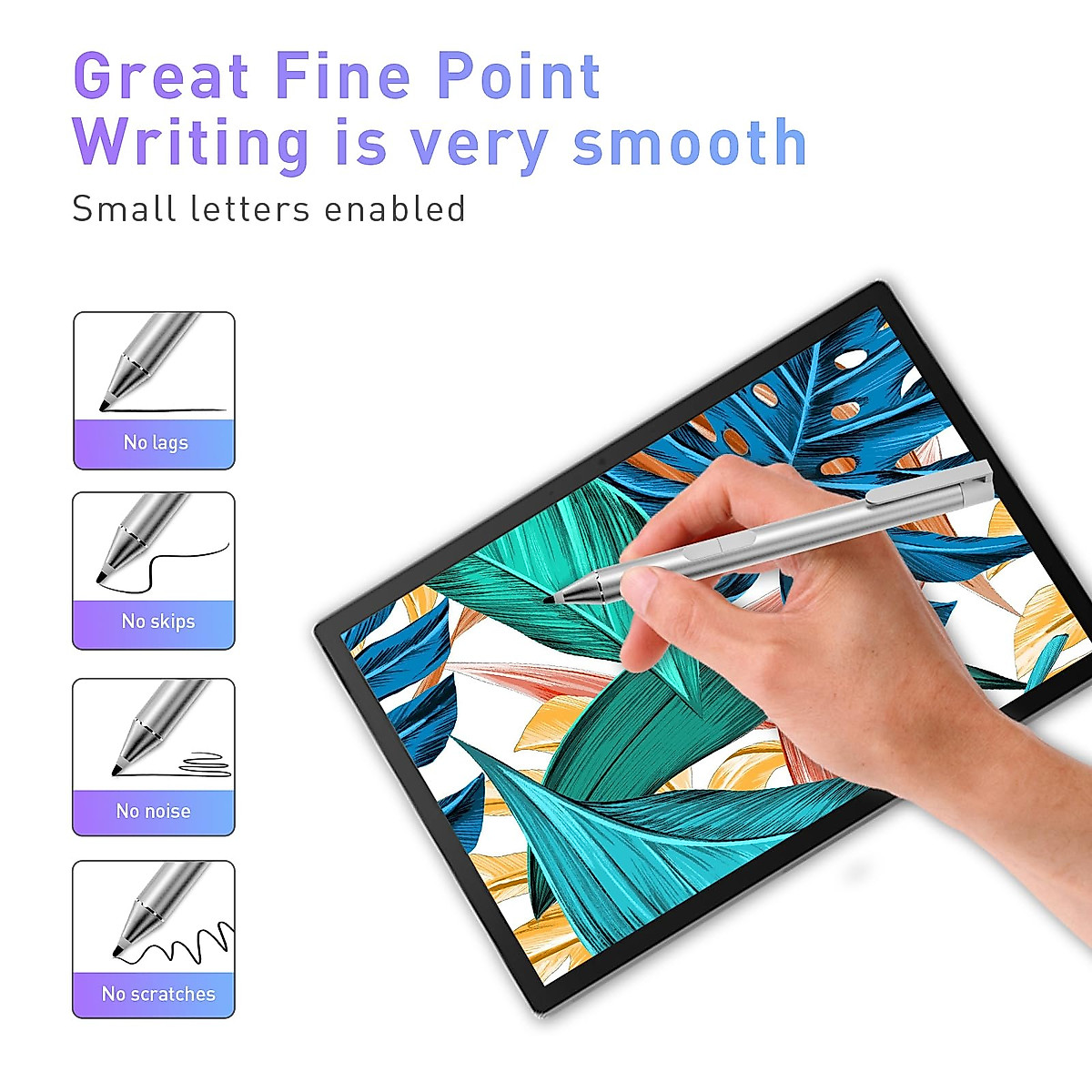 Digital Pen for Lenovo Touchscreen Laptop, Active Capacity Stylus Pen for Lenovo ThinkPad x1 Yoga Miix IdeaPad Flex 5/6 with 2048 Levels of Pressure