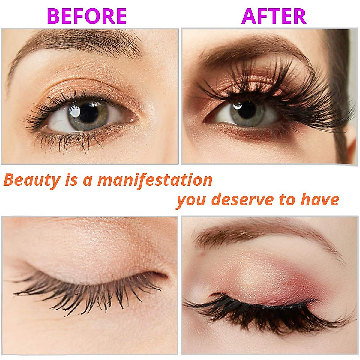 Mink Lashes 3D False Eyelashes 25 mm Long Lashes Reusable Eyelashes for Dramatic Helloween Christimas Eye Makeup 2 Pairs LINGSTAR (Not inclue glue)
