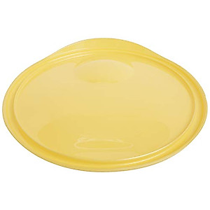 Rubbermaid Commercial Lid (Lid Only)for Round Food Storage Container, Fits 12 Qt. Containers, Yellow (FG573000YEL)