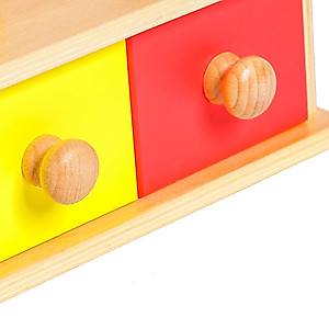 Kghios Montessori Box Bins Infant Toys Materials for Toddlers Babies 6-12 Months - 1-2 Year Old Babies 18 Months Materials Educational Tools Preschool Early Learning Wooden Toys