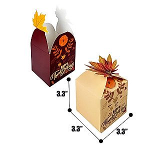 Gcardist Thanksgiving Cross Gift Boxes 28pcs 3.3x3.3x3.3 Inches Cookie Boxes for Festival Party,3D Square Gift Box for Gifts,Small Cardboard Box for cookie,chocolate,pudding, Widely Used in Various