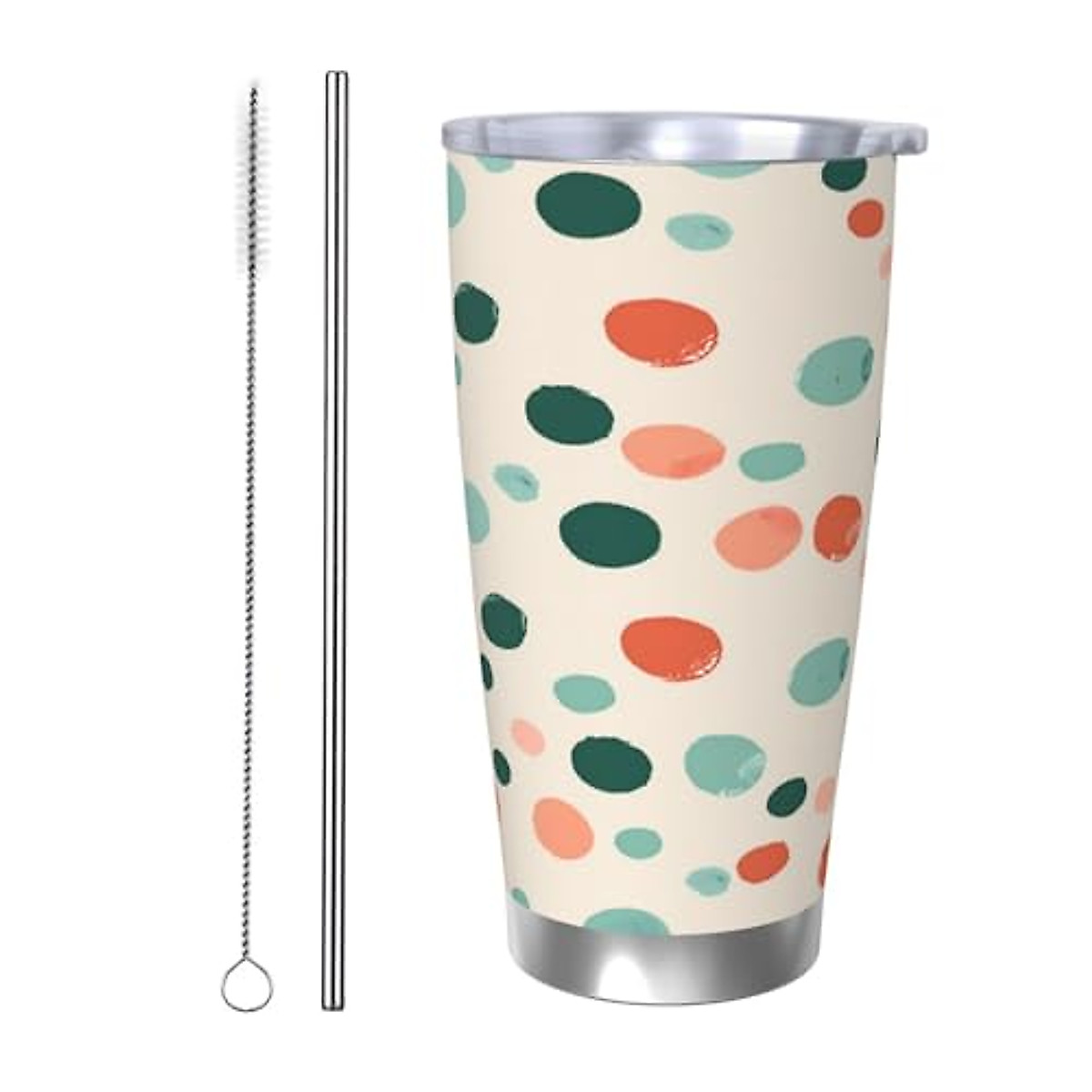 AYCZN Polka Dots 20 OZ Tumbler Stainless Steel Travel Coffee Mug, Colorful Insulated Water Bottle with Lid Leakproof Thermal Cup