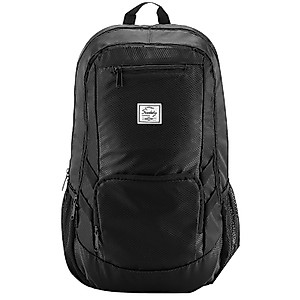 25L Lightweight Packable Backpack Handy Water Resistant Foldable Daypack Bag for Travel Camping Outdoor (Black)