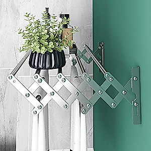 qurutma Wall Mounted Clothes Drying Rack,Stainless Steel Accordion Retractable Drying Rack for Laundry Room/Bathroom Tower，Easy to Install 31-inch Rod, 60 lb Capacity- Indoor and Outdoor Use