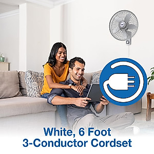 Air King 9018 Commercial Grade Oscillating Wall Mount Fan, 18-Inch , White